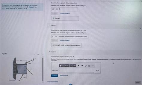 Poplace Ths Force Systim Atizg On The Beare By On Chegg Com