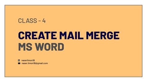 How To Create Mail Merge In Ms Word Mail Merge From Excel To Microsoft Word Bangla Tutorial