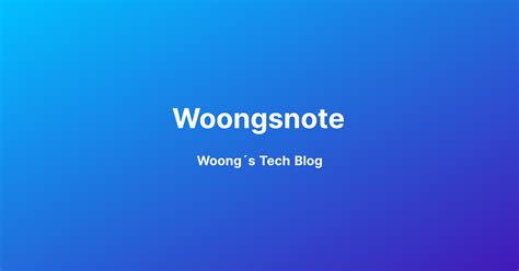 Woongsnote