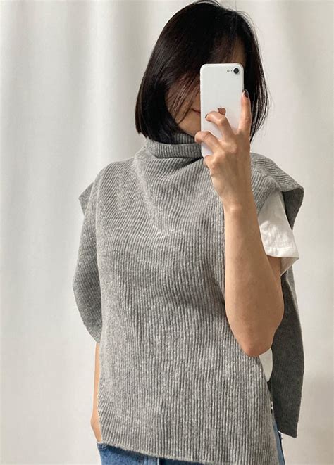 캐시미어 홀가먼트 니트 판초 터틀넥 넥워머 숄 에이블리