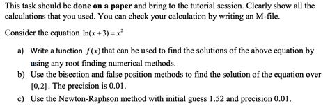 Solved This Task Should Be Done On A Paper And Bring To The Chegg Com