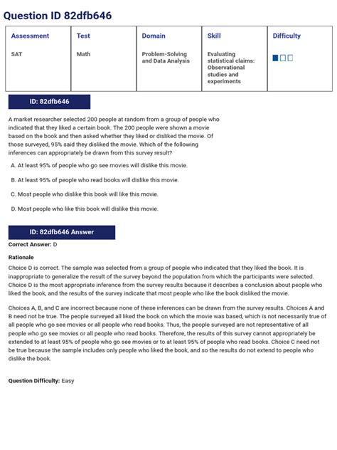 Movie Dislike Survey Results Analysis Pdf Sat Median