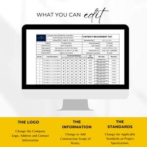 Continuity Test Form Electrical Testing Template Testing And Commissioning Acceptance Megger