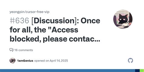 Discussion Once For All The Access Blocked Please Contact Your