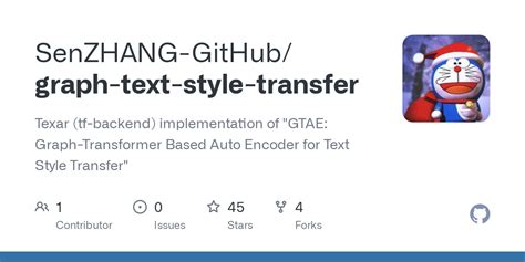 Github Senzhang Githubgraph Text Style Transfer Texar Tf Backend Implementation Of Gtae