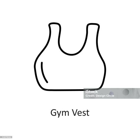 체육관 조끼 벡터 개요 아이콘 디자인 일러스트레이션 흰색 배경 Eps 10 파일에 운동 기호 근육에 대한 스톡 벡터 아트 및 기타 이미지 Istock