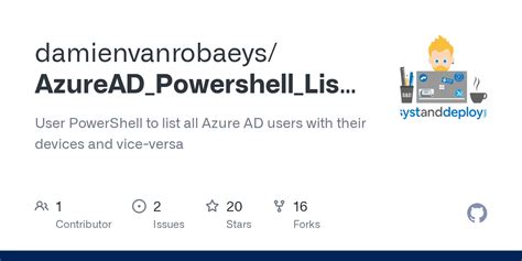 Github Damienvanrobaeysazureadpowershelllistusersdevices User