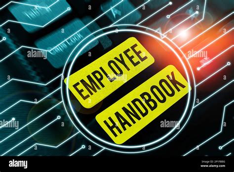 Hand Writing Sign Employee Handbook Business Showcase Document That