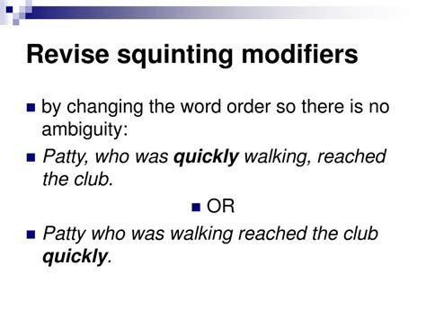 Ppt Uwf Writing Lab Rules Of Thumb For Dangling And Misplaced Modifiers Powerpoint