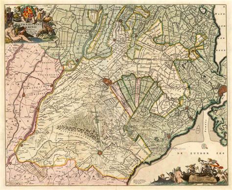 Utrecht By Frederick De Wit Sanderus Antique Maps Antique Map Webshop