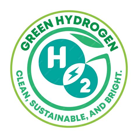Bandeira De Logótipo De Hidrogénio Verde Vetor Premium