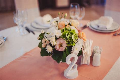 Numbering Tables At The Wedding Stock Photo Image Of Cutlery Celebrate