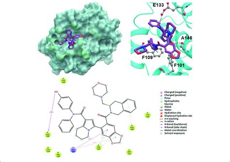 2d And 3d Ligand Interactions Diagrams Of Selected Positive Control
