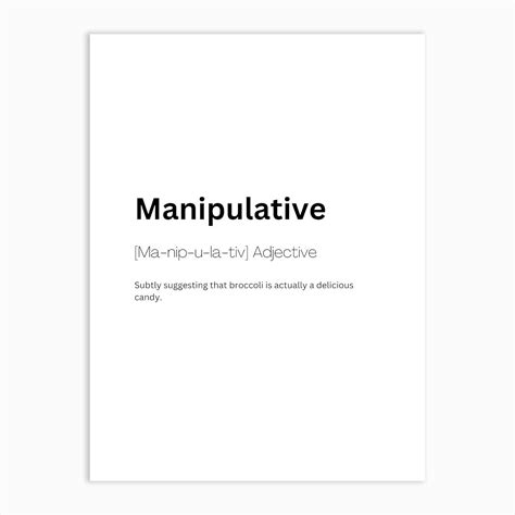 Manipulative Definition Meaning Art Print By Kaigozen Fy