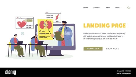 Medical Students Watching Webinar During Class Stock Vector Image And Art