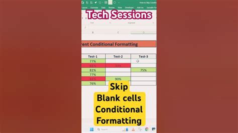 How To Skip Blank Cells For Conditional Formatting Youtube