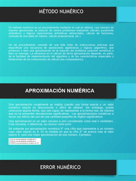 Metodos Numericos Unidad 3 Pdf Exactitud Y Precisión Análisis Numérico