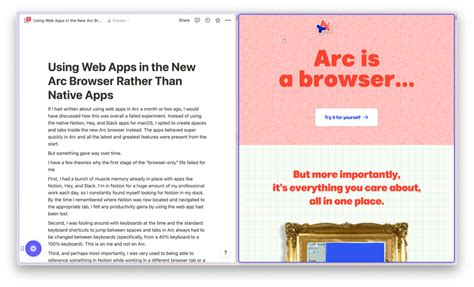 Using Web Apps In The New Arc Browser Rather Than Native Apps The Sweet Setup