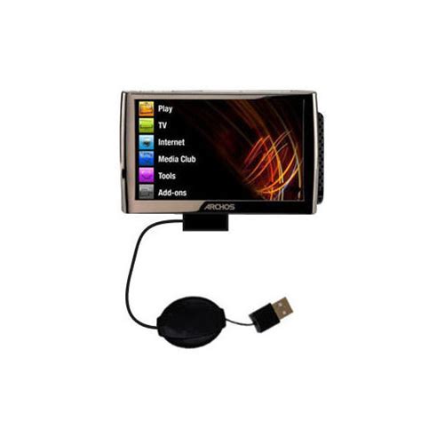 USB Power Port Ready Retractable USB Charge USB Cable Wired Specifically For The Archos 7 And