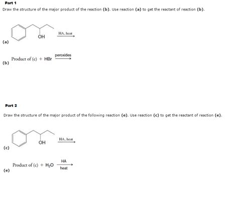 Solved Draw The Structure Of The Major Product Of The Chegg