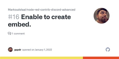 enable to create embed · issue 16 · markoudstaal node red contrib