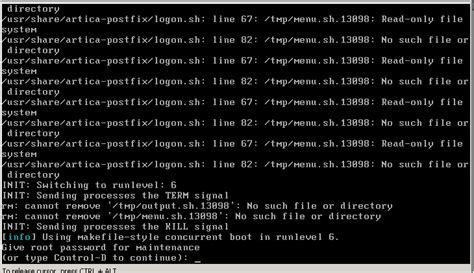 System In Read Only Mode Ctrl D Artica Proxy