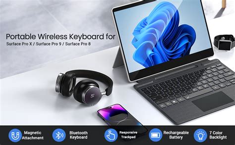 Surface Pro Keyboard Bluetooth Magnetic Ultra Slim