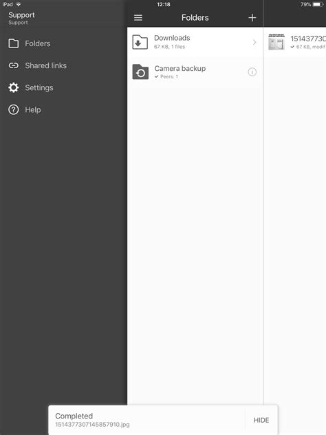 Sharing Files IOS Resilio Sync