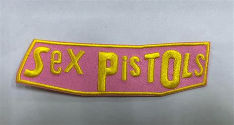 Candd Visionary Sex Pistols Yellow Logo Patch Pink Yelllow Clothing Shoes And Jewelry