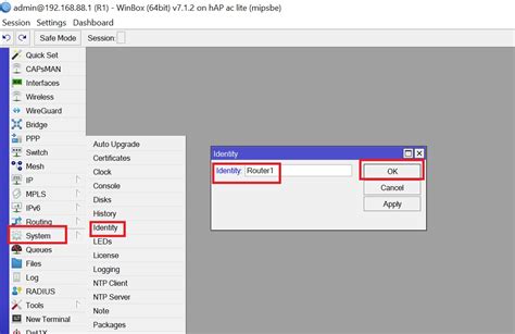 MikroTik Router Identity Setup Winbox Command Line Simplified