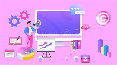 3d Loop Animation Of People Presenting And Developing Websites And Applications Stock Video