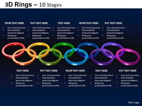 Powerpoint Backgrounds Diagram Rings Ppt Template