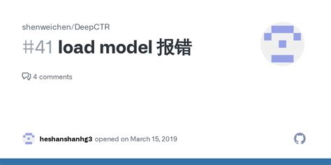 load model 报错 · issue 41 · shenweichen deepctr · github