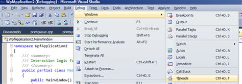 Multithreading No Thread Window Visual Studio 2010 Ultimate Stack
