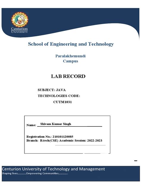 Java Lab Rrecord | PDF | Method (Computer Programming) | Constructor (Object Oriented Programming)