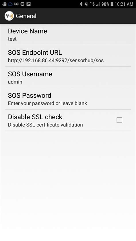 osh sensorhubconnect on android opensensorhub