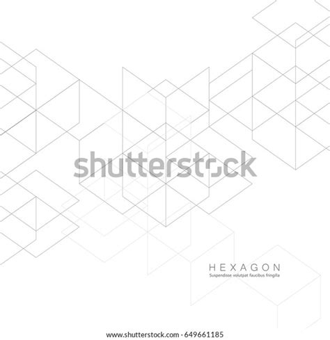 Abstract Black Line Pattern Hexagon Creative Stock Vector Royalty Free