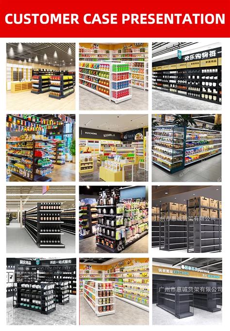 Customized Gondola Hypermarket Supermarket Shelves Display Racks