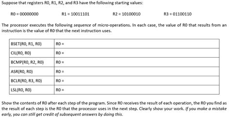 Solved Consider A Microprocessor Having The Following