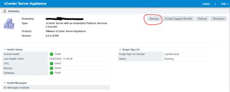 Cloudarena Vcenter 65 File Based Backup And Restore Process