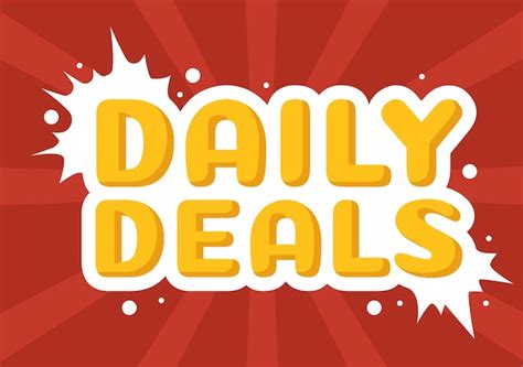 Premium Vector Daily Deals Of The Day With Decorative Lettering Text