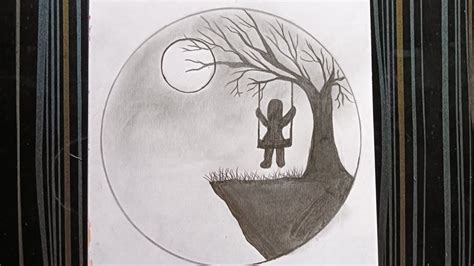 Step By Step Guide To Drawing Simple Circle Scenery YouTube