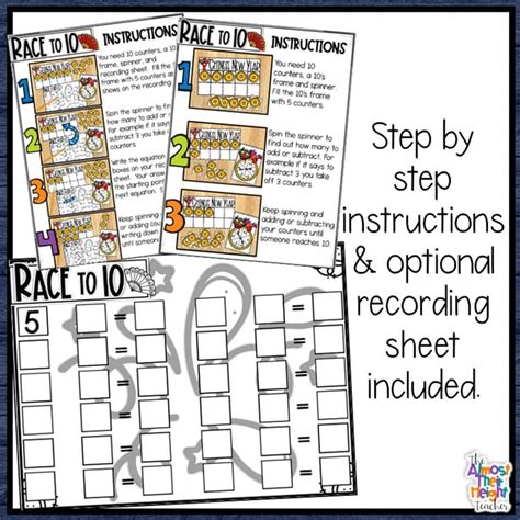 Addition And Subtraction Race To 10 A 10s Frame Game Chinese New Year