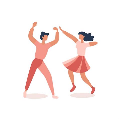 Premium Vector Vector Icon A Couple Gracefully Dancing Together