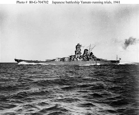 Japanese Navy Ships Yamato Battleship 1941 1945