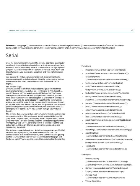 Pdf Arduino Serial Dokumentips
