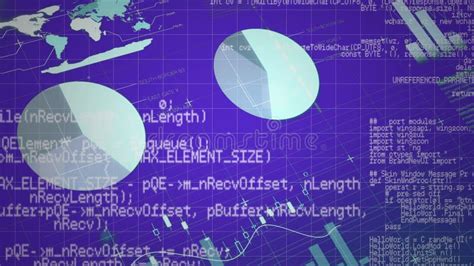 Data And Charts Appearing On Purple Background Stock Video Video Of