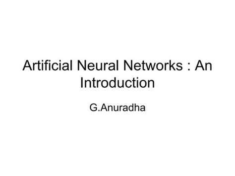 Nn And Dlintro To Neural Networkpptx
