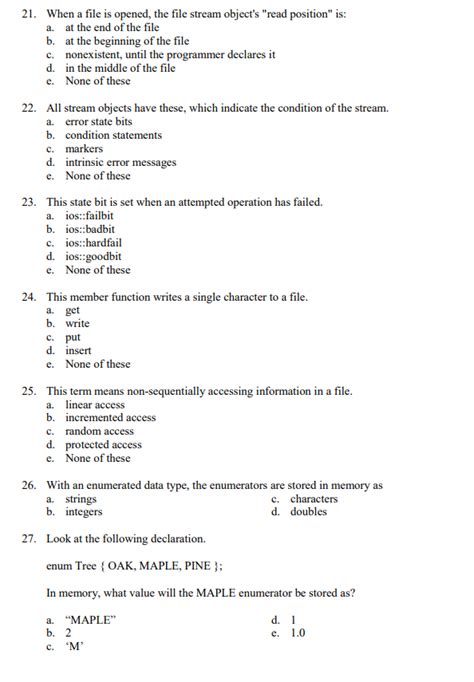 solved 21 when a file is opened the file stream object s