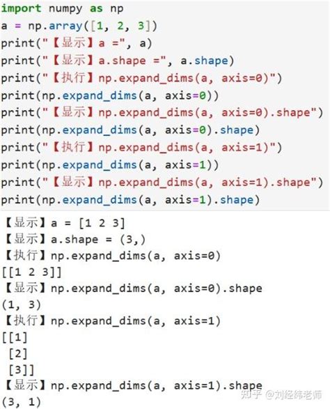 根据指定的轴 扩展数组维度 Np Expand Dims 知乎